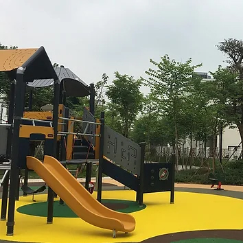 Sơn sân chơi trẻ em với 5 lớp sơn HẠT Cao Su như sân US OPEN Giảm Chấn ...